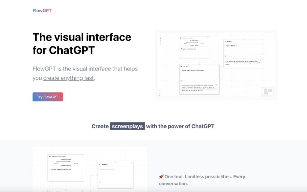 FlowGPT - Your Visual Interface for ChatGPT - AI Tools | AI Tools