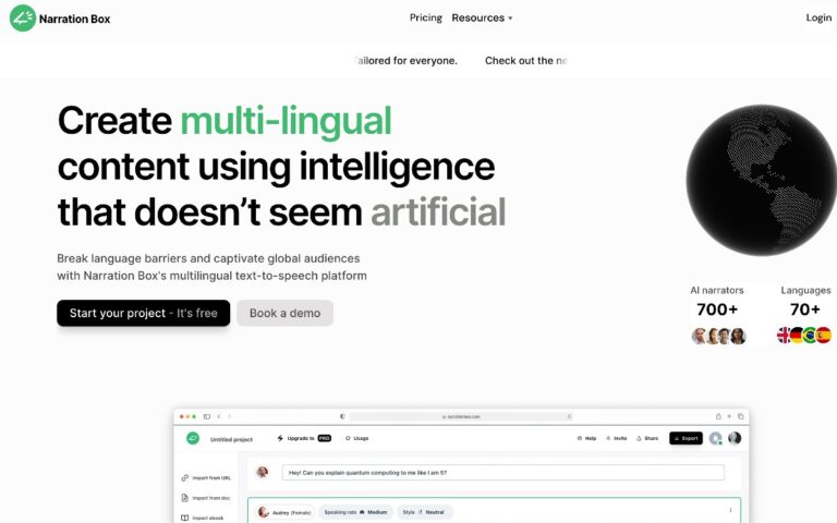 Narration Box - AI Tools | AI Tools