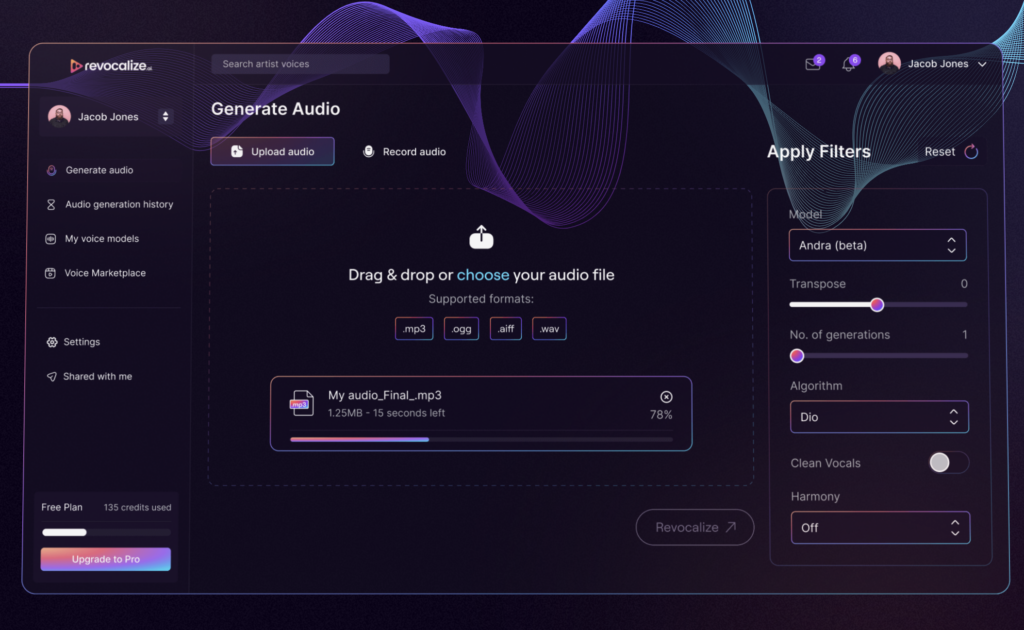 Revocalize AI - Create Studio-Like AI voices - AI Tools | AI Tools